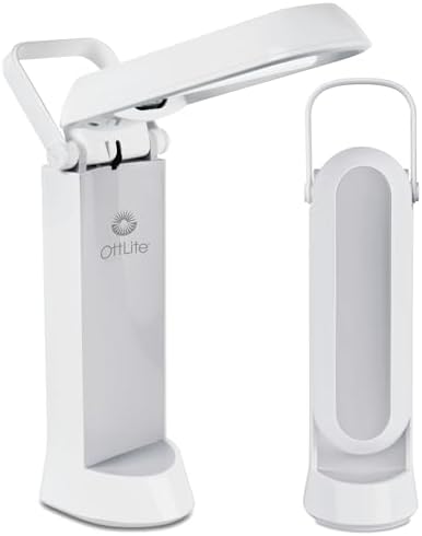 OttLite Folding Task Lamp, White – Multi-Position Shade, Fold-Up Desig ...