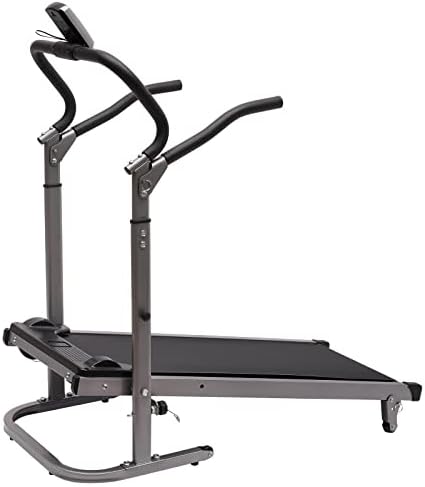 Folding Manual Treadmill, 3 Levels Incline 265 lbs Load Floor-Standing ...