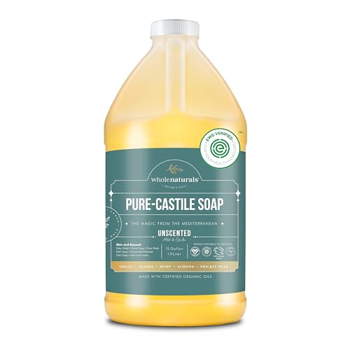 Pure Castile Soap Liquid, EWG Verified & Certified Palm Oil Free Unsce ...