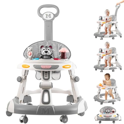 Baby Walker, 4-in-1 Foldable Baby Walkers and Baby Activity Center wit ...