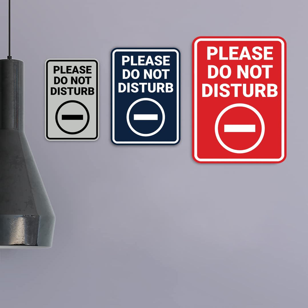 Portrait Round Please Do Not Disturb Sign (Red) - Large — Retros Market
