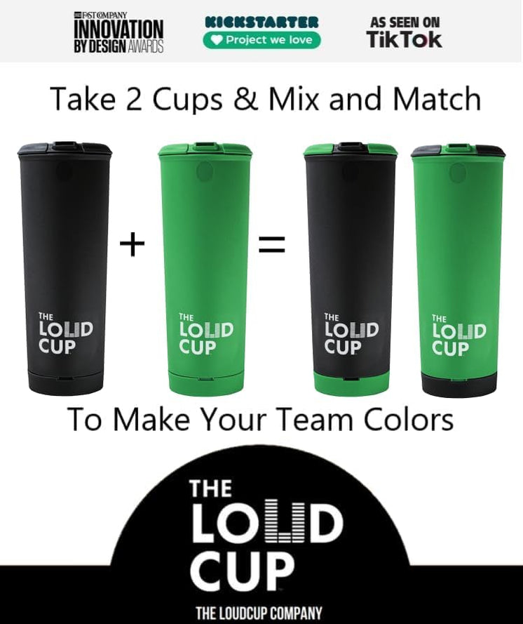 The LoudCup 20 oz Tumbler + Integrated Stadium Horn (Raven Black) - Re ...