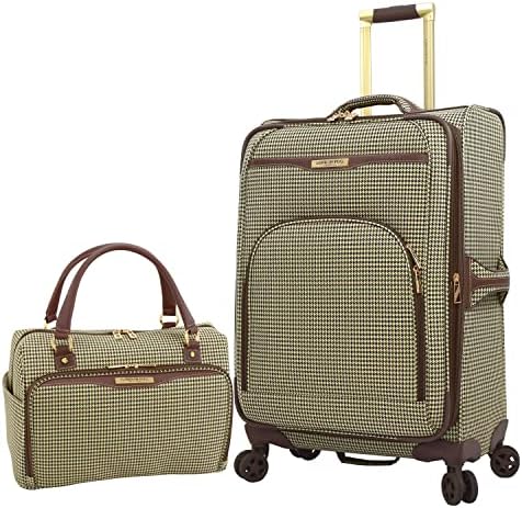 London Fog Oxford III 2 Piece Set (Cabin Bag and 25" Spinner), Olive ...
