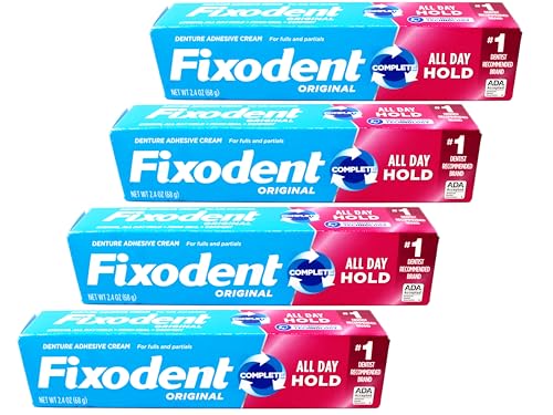 Fixodent Original Denture Adhesive Cream-2.4 oz, 4 pk — Retros Market