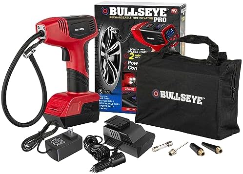 Bullseye Pro Max Deluxe Tire Inflator Portable Air Compressor, Portabl ...