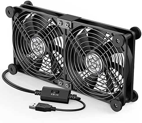 ELUTENG Dual USB Computer Cooling Fan High Speed 120mm Computer Fan Ad ...