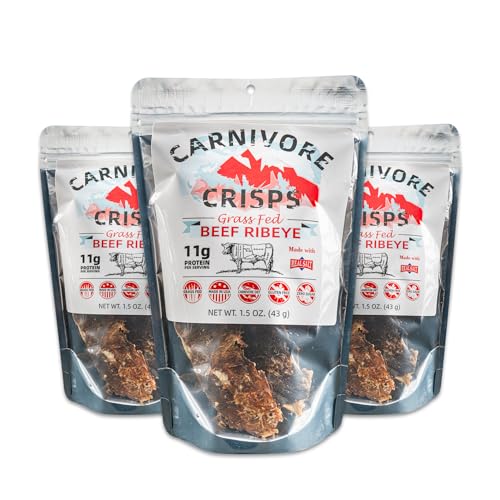 Carnivore Crisps, Grass Fed and Finished Beef Ribeye, Beef Crisps, Hig ...