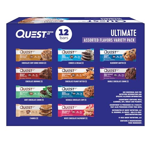 Quest Nutrition Ultimate Variety Pack Protein Bars, High Protein, Low ...