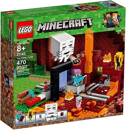 LEGO Minecraft The Nether Portal 21143 Building Kit (470 Pieces ...