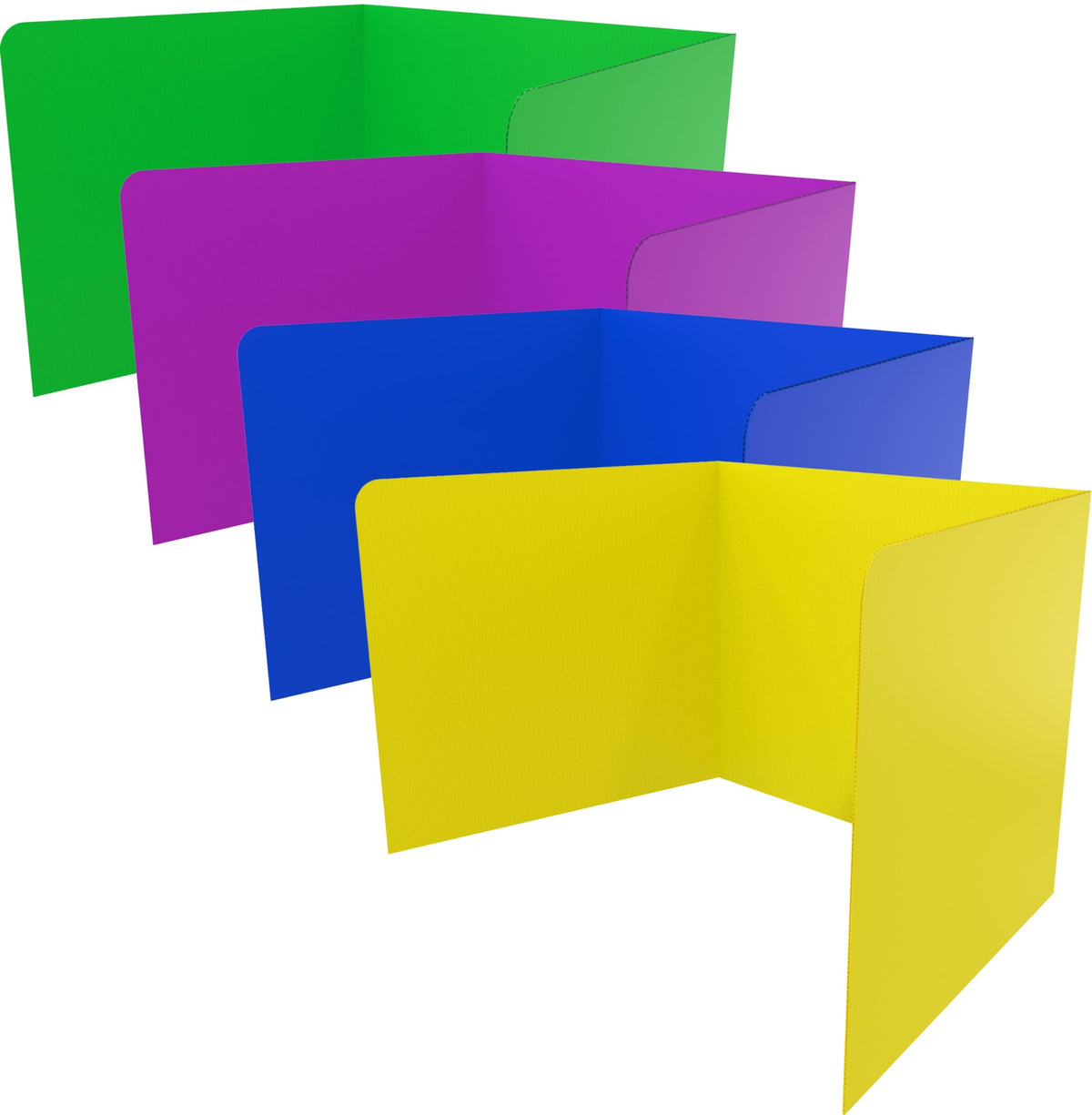 20 Pack Assorted Colors Plastic Classroom Privacy Shields for Student ...