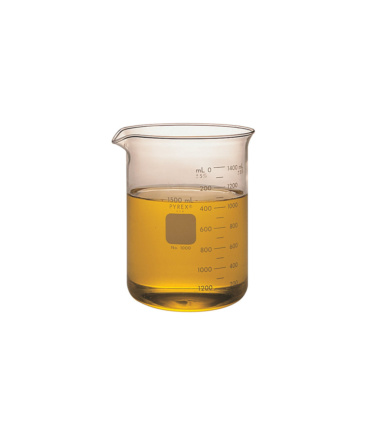 Pyrex Borosilicate Glass Low Form Griffin Beaker, Graduated, 600ml Cap ...