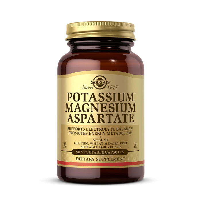 Solgar Potassium Magnesium Aspartate - 90 Vegetable Capsules - Support ...