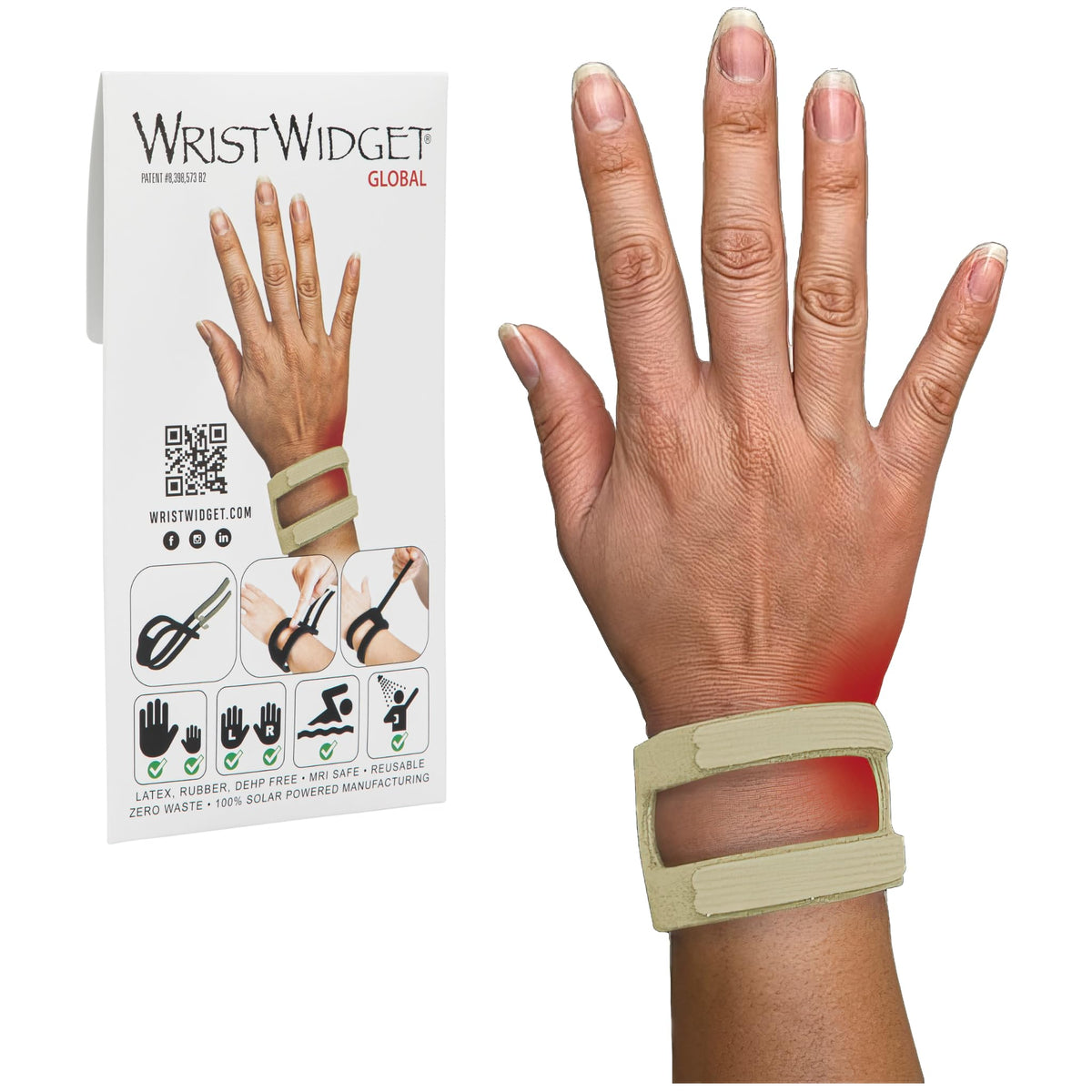 WristWidget® (Tan) Adjustable Wrist Brace for TFCC Tears, One Size fit ...