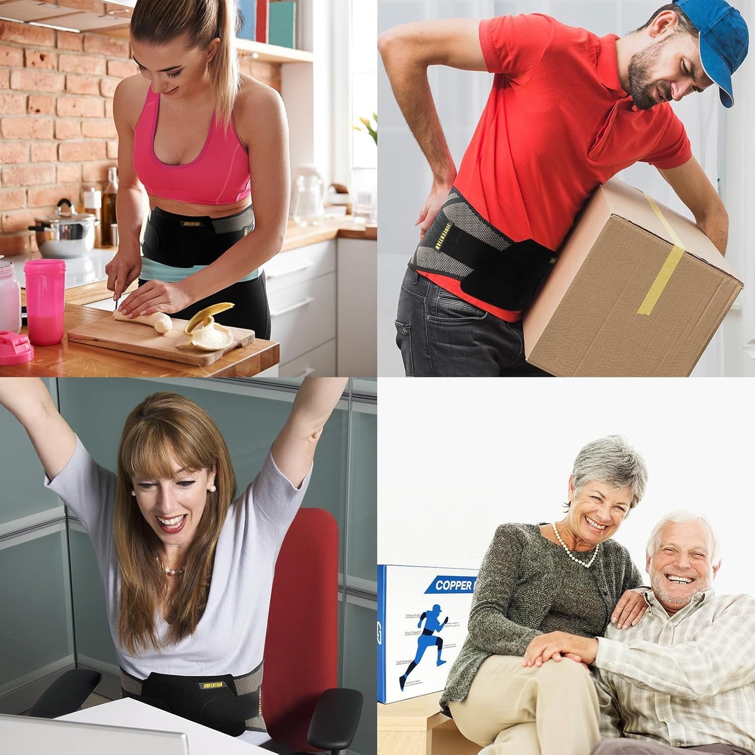 Copper Back Braces for Lower Back Pain with Support System - Lower Bac ...