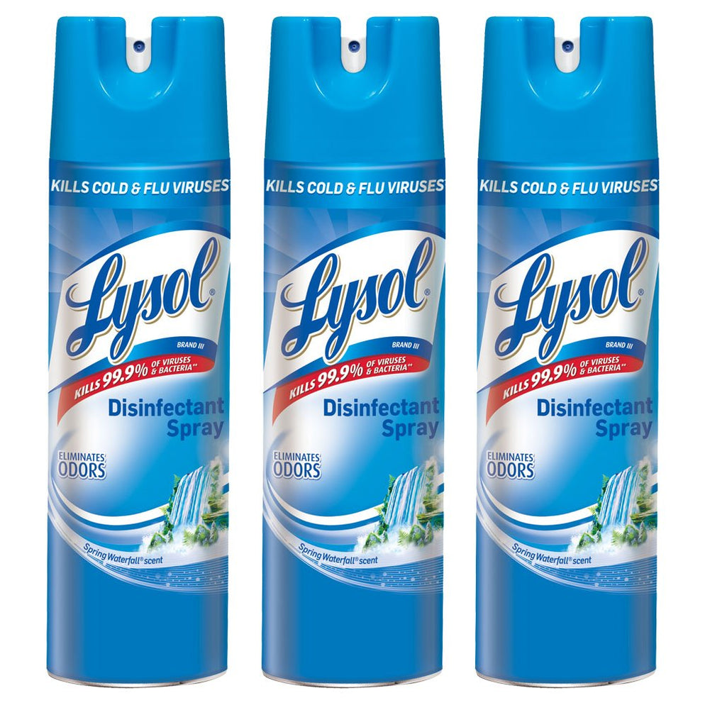 Lysol Professional Disinfectant Spray, Spring Waterfall, 19 oz (3 Pack ...