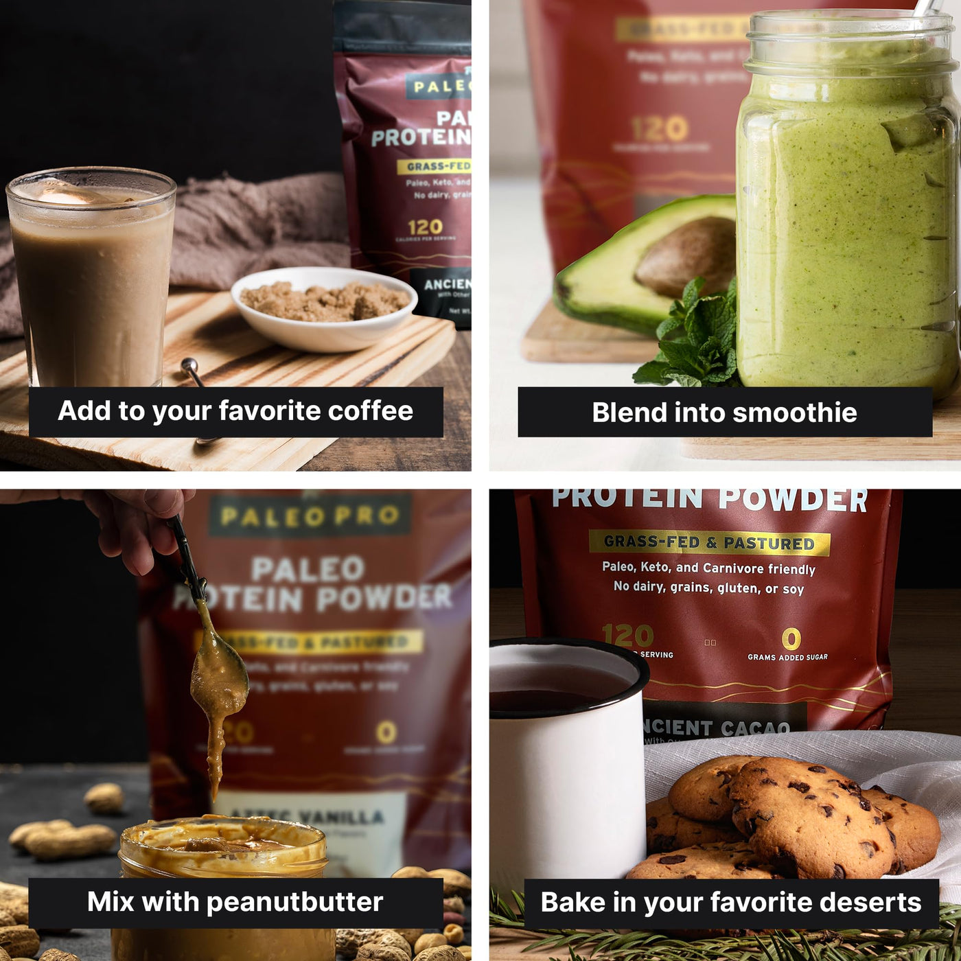 Paleo Pro 26G Beef Protein Powder - Grass Fed Protein Powder Isolate ...