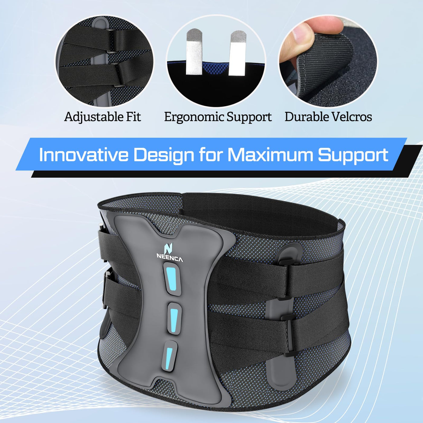 NEENCA Lower Back Brace for Lower Back Pain Relief, Medical Grade Lumb ...