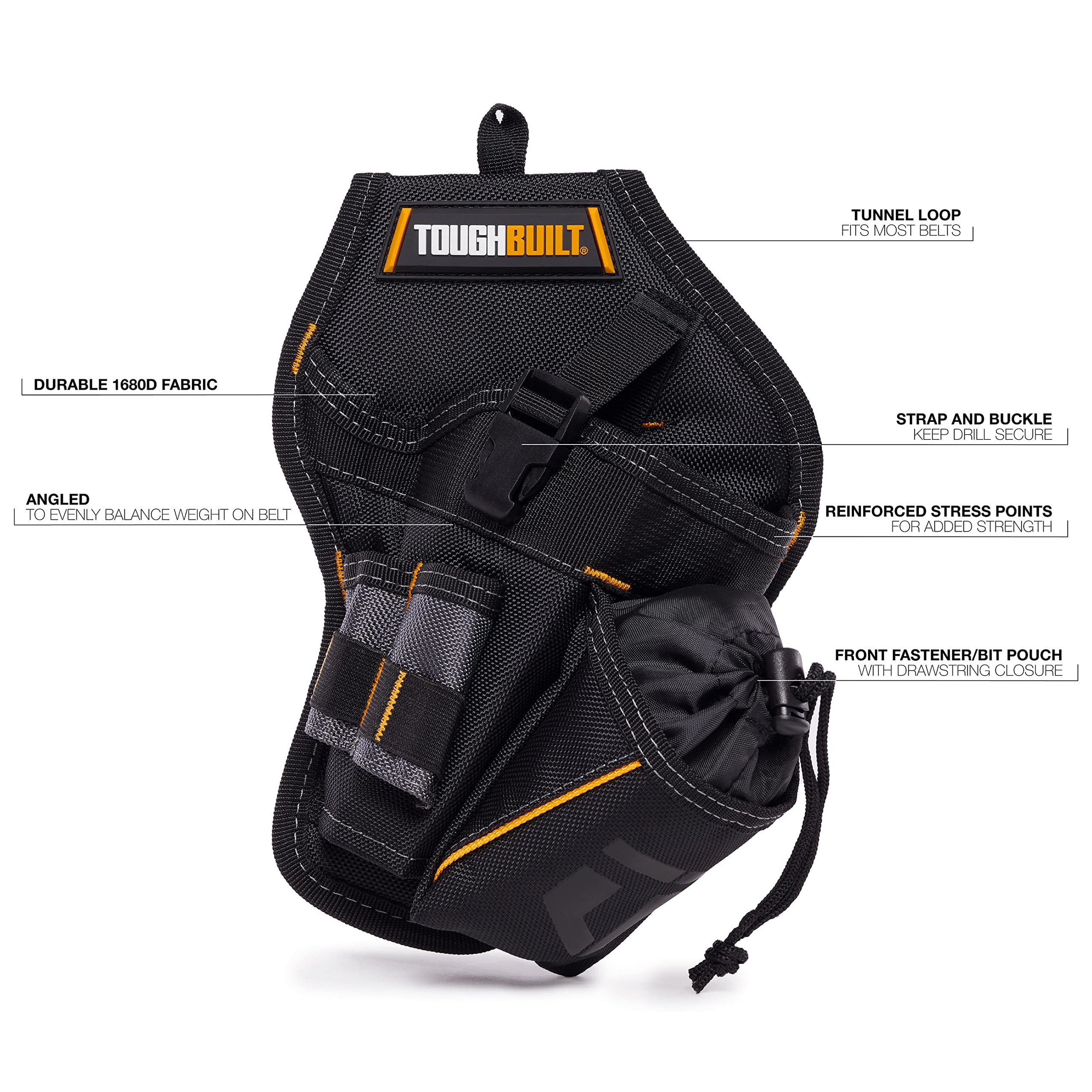 ToughBuilt - Drill Holster w/Multiple Tool Loops and Angled Design to ...